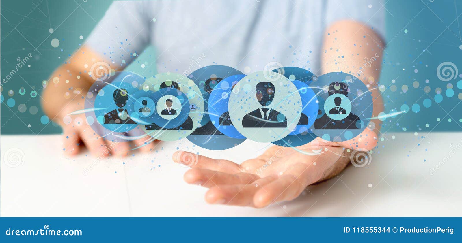 Man Holding a Professional Contact Network Concept 3d Rendering Stock ... Man Holding a Professional Contact Network Concept 3d Rendering Stock ...