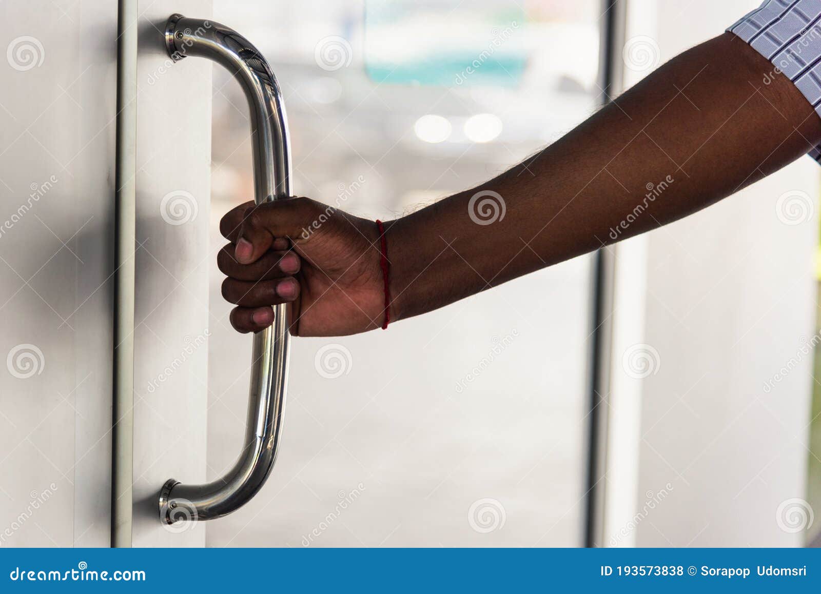 Man Holding and Pulling Open the Door Stock Photo - Image of house ...