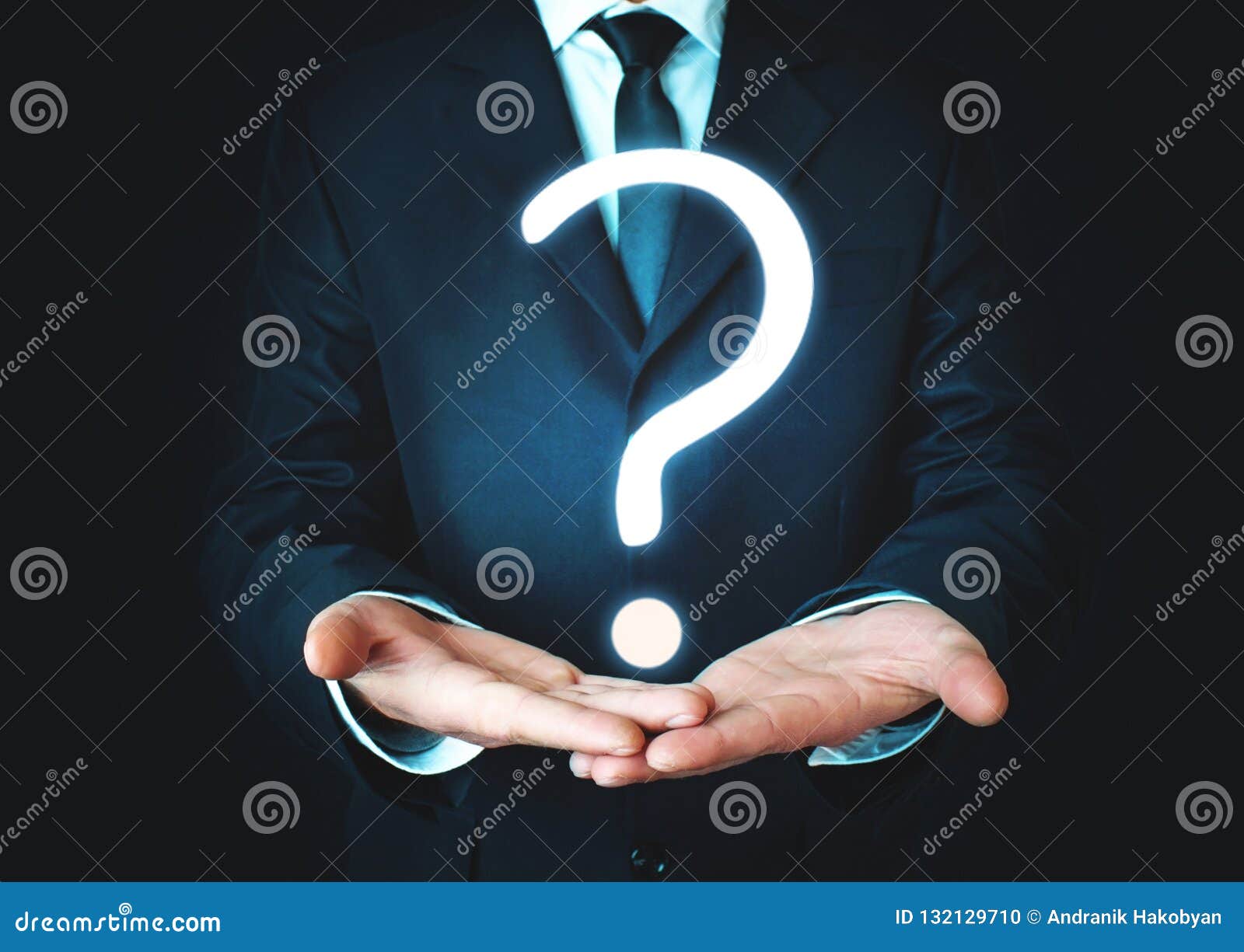 Man Holding Question Mark. Business Concept Stock Photo - Image of mark ...