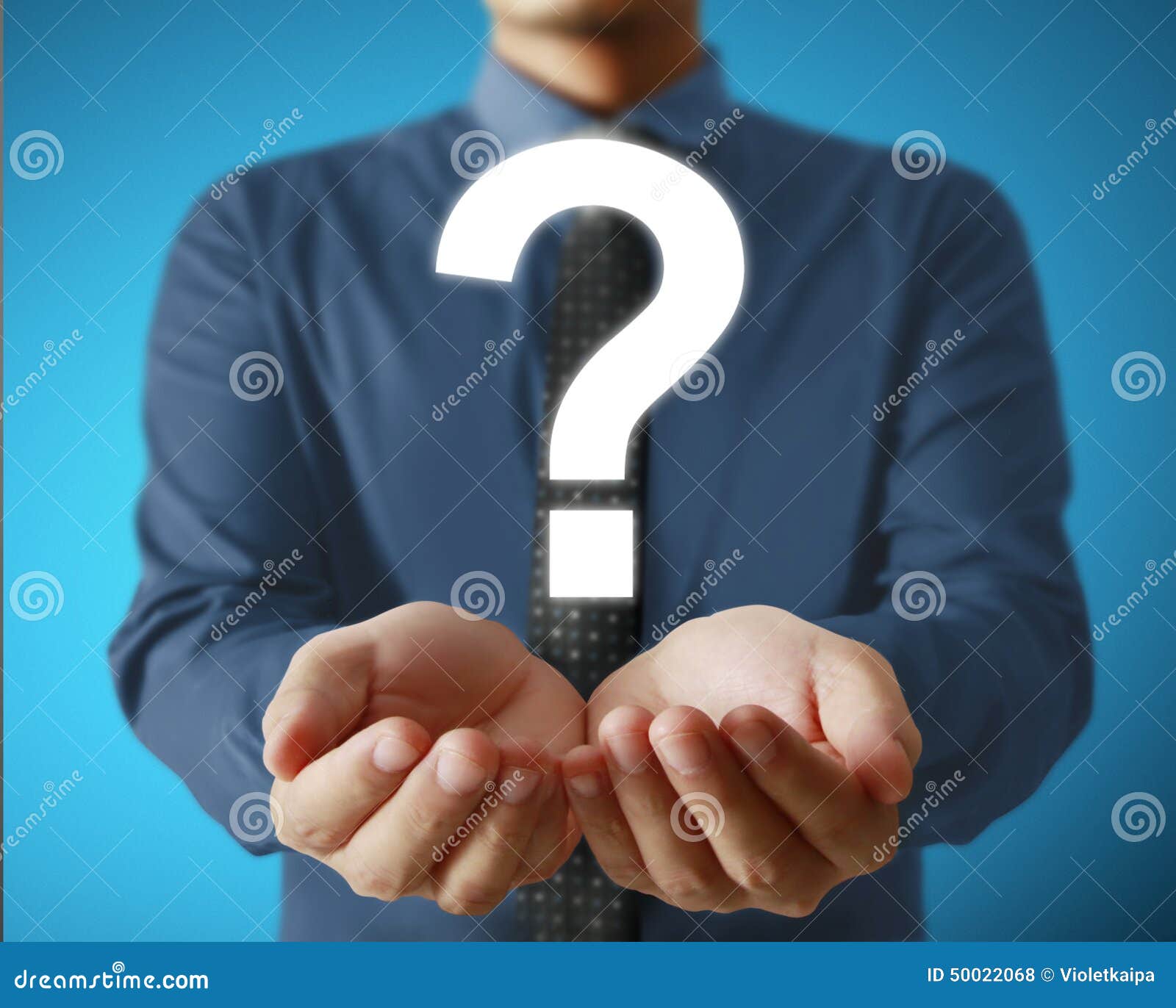Man holding question mark stock illustration. Illustration of business ...