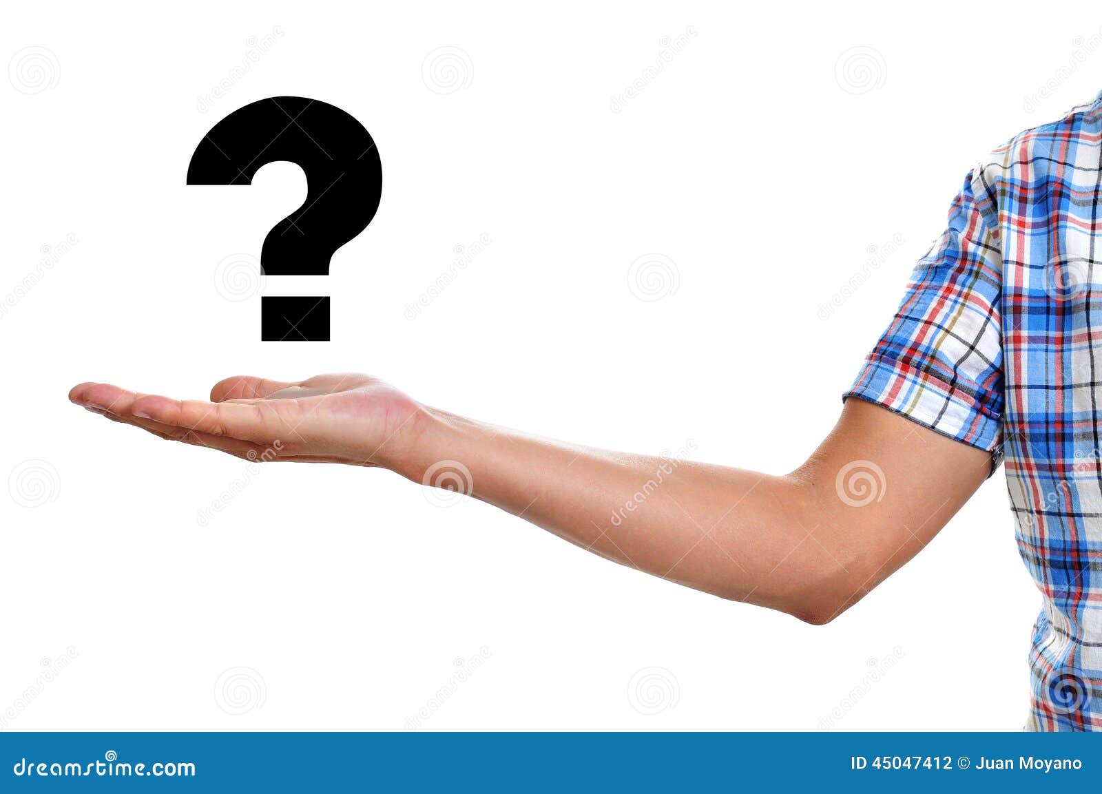 Man Holding a Question Mark Stock Photo - Image of concern, concept ...