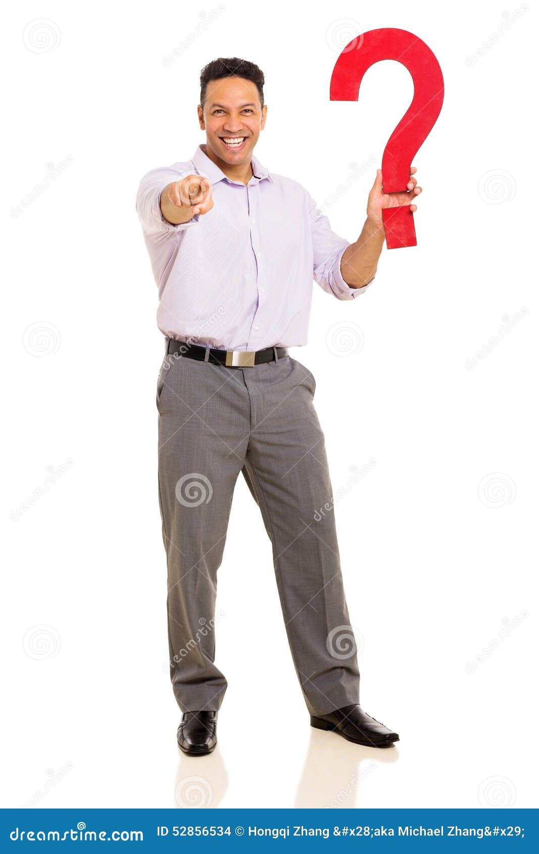 Man holding question mark stock photo. Image of attractive - 52856534