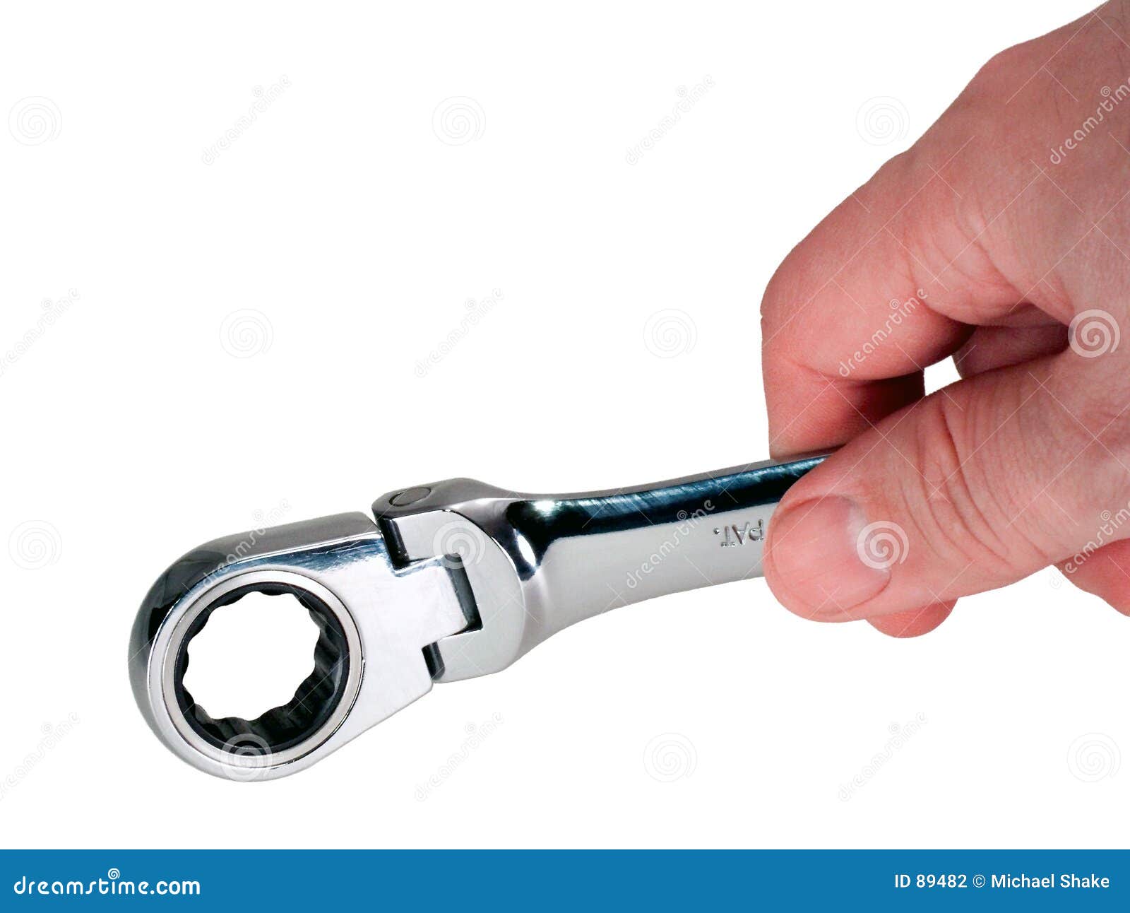 Man Holding a Rachet Wrench Stock Photo - Image of repair, person: 89482
