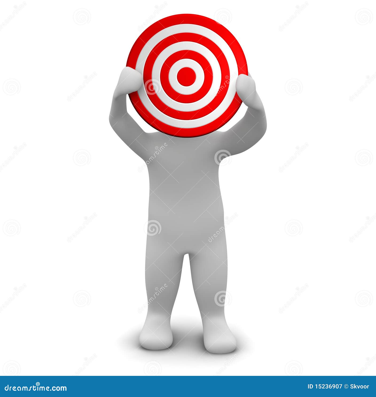 Man holding red target stock illustration. Illustration of clipart ...