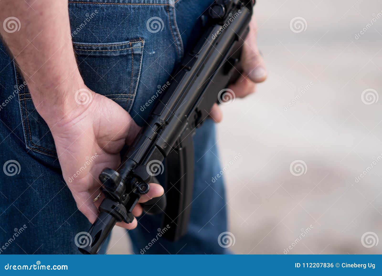 Man holding a rifle stock photo. Image of shooting, combat - 112207836
