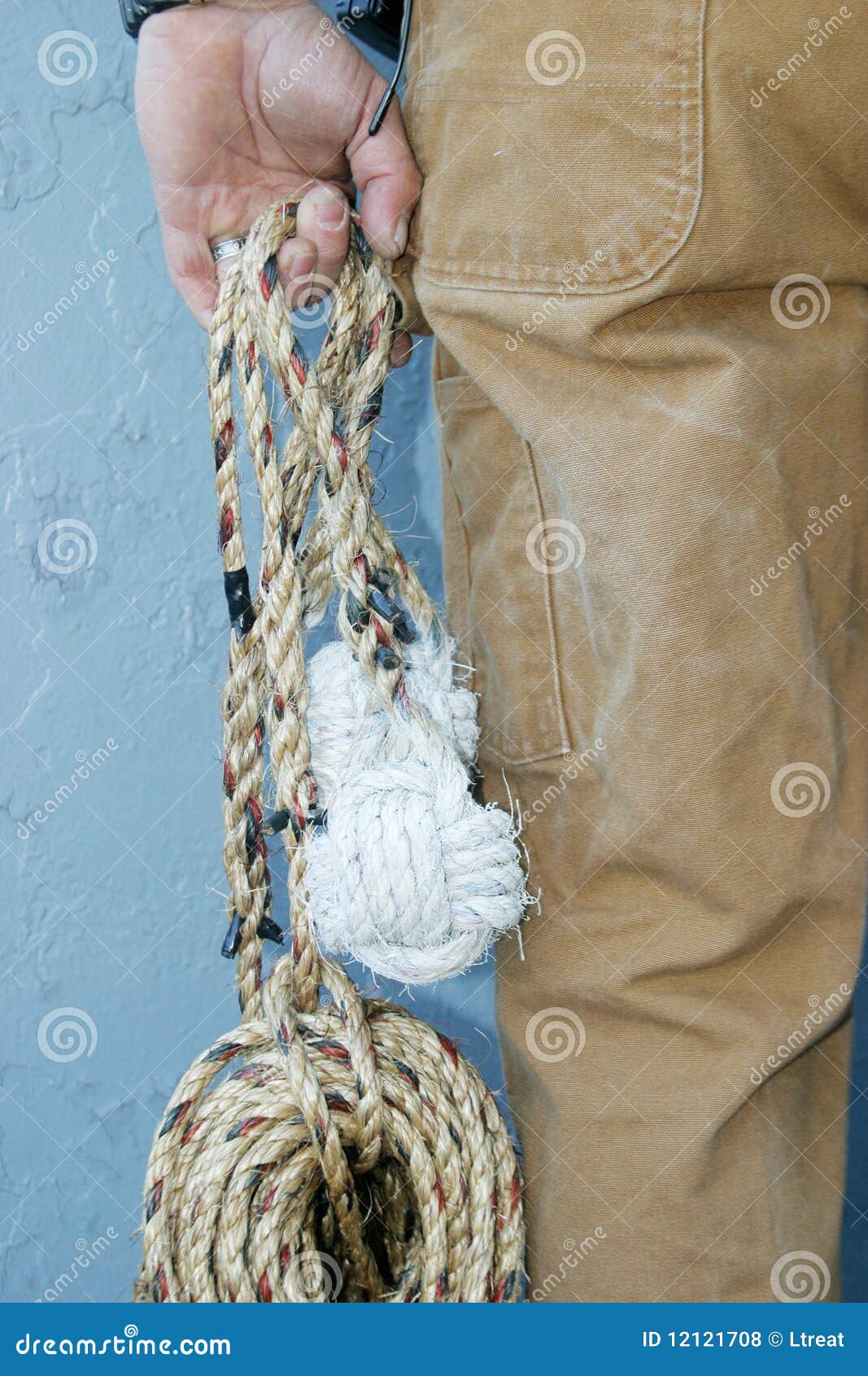 Man holding rope stock photo. Image of equipment, line - 12121708