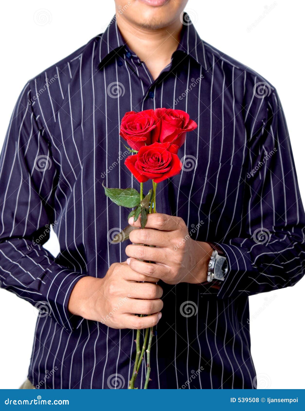 Man holding a roses stock photo. Image of gift, florist - 539508