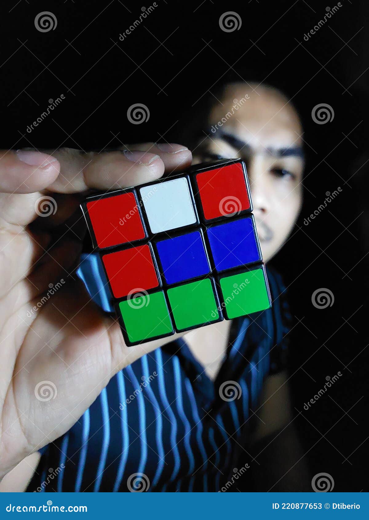 A Man Holding Rubiks Cube Isolated Editorial Stock Photo - Image of ...
