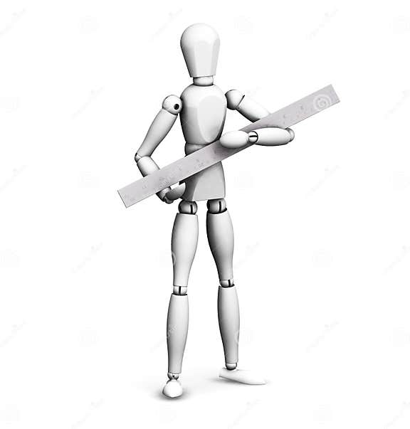 Man holding ruler stock illustration. Illustration of hold - 1818440