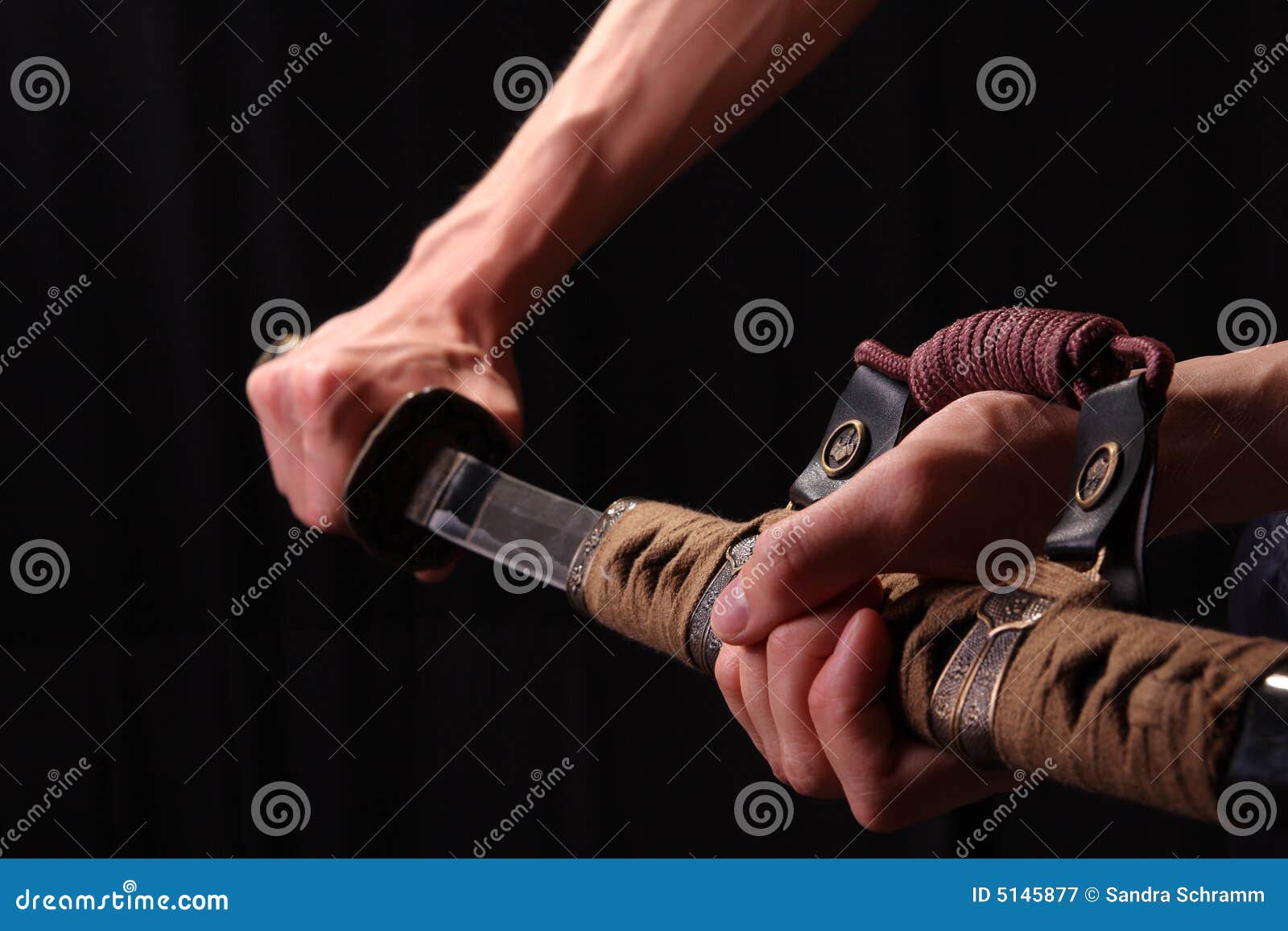Samurai Sword Sheaths With Intricate Designs Stock Photography ...