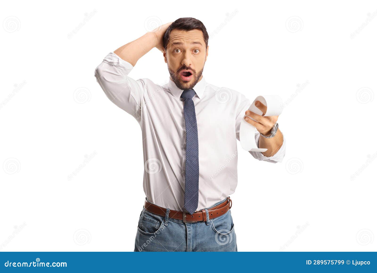 Man Holding a Shockingly Expensive Bill Stock Image - Image of casual ...