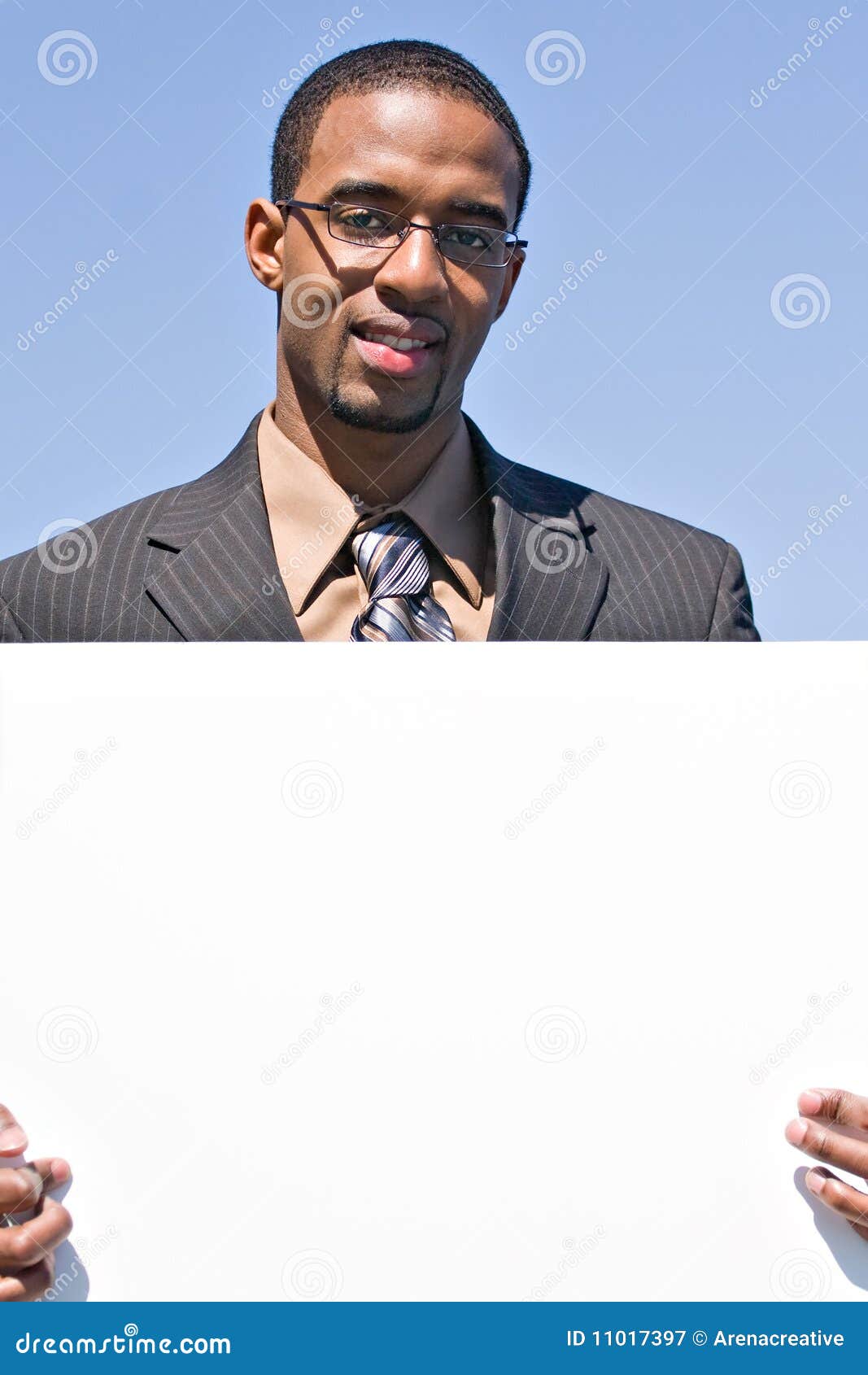 Man Holding a Sign stock image. Image of happy, empty - 11017397