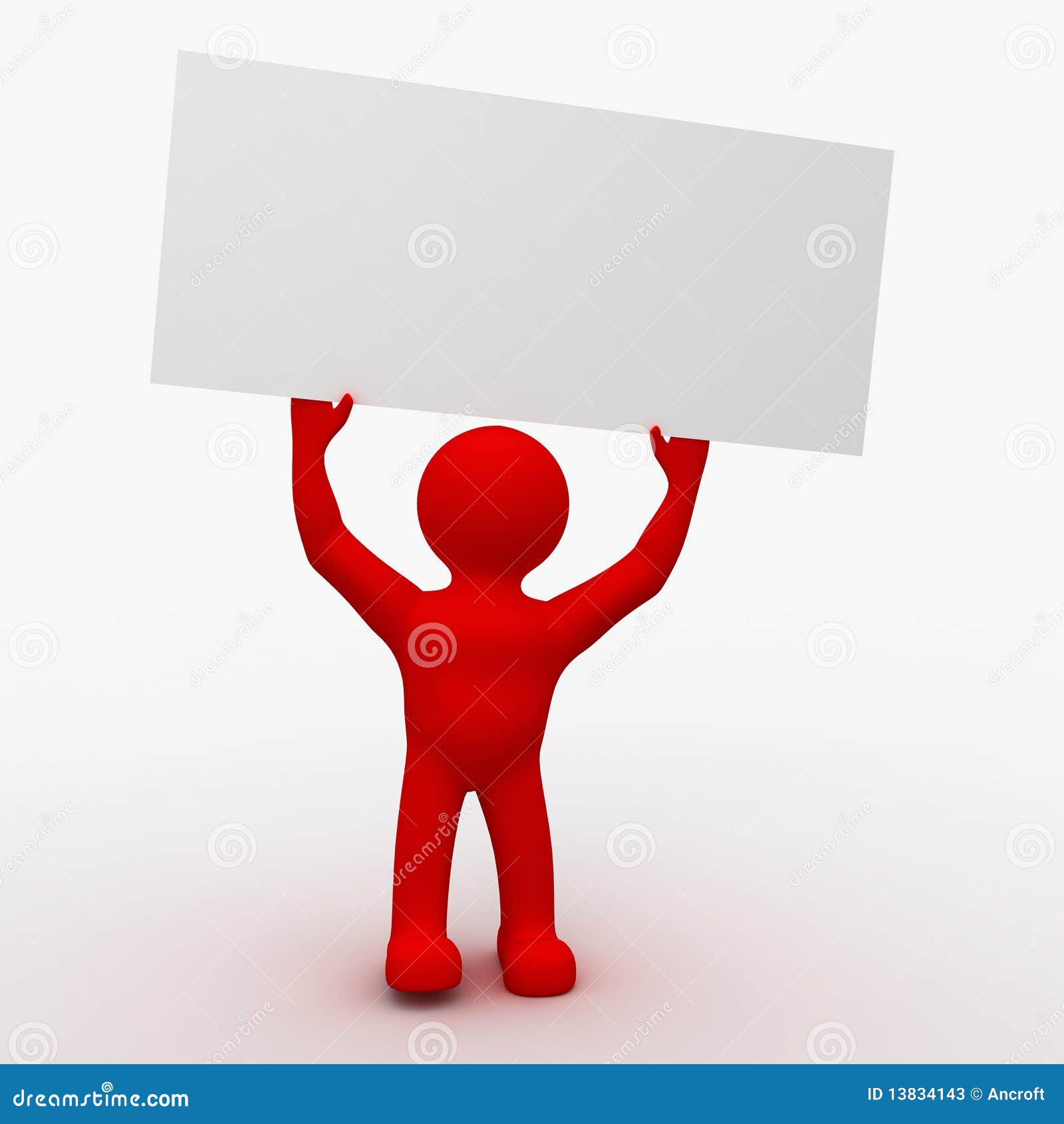 Man Holding Sign stock illustration. Illustration of three - 13834143