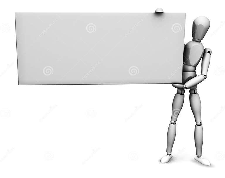 Man holding sign stock illustration. Illustration of sign - 1858686