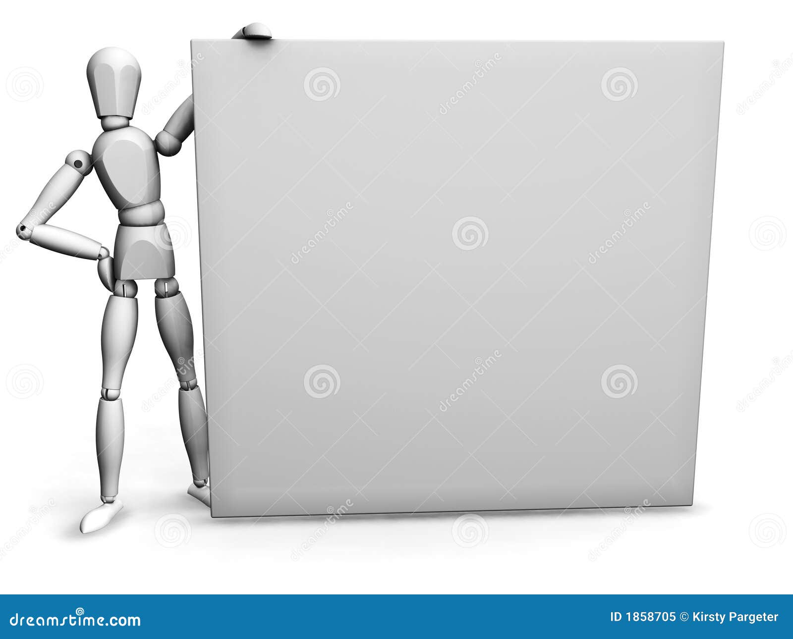 Man holding sign stock illustration. Illustration of male - 1858705