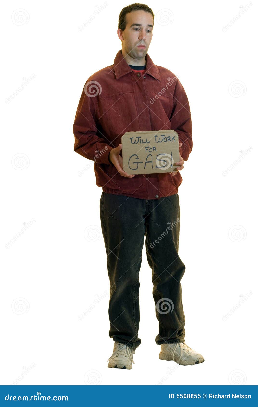 Man Holding Sign stock image. Image of help, conceptual - 5508855