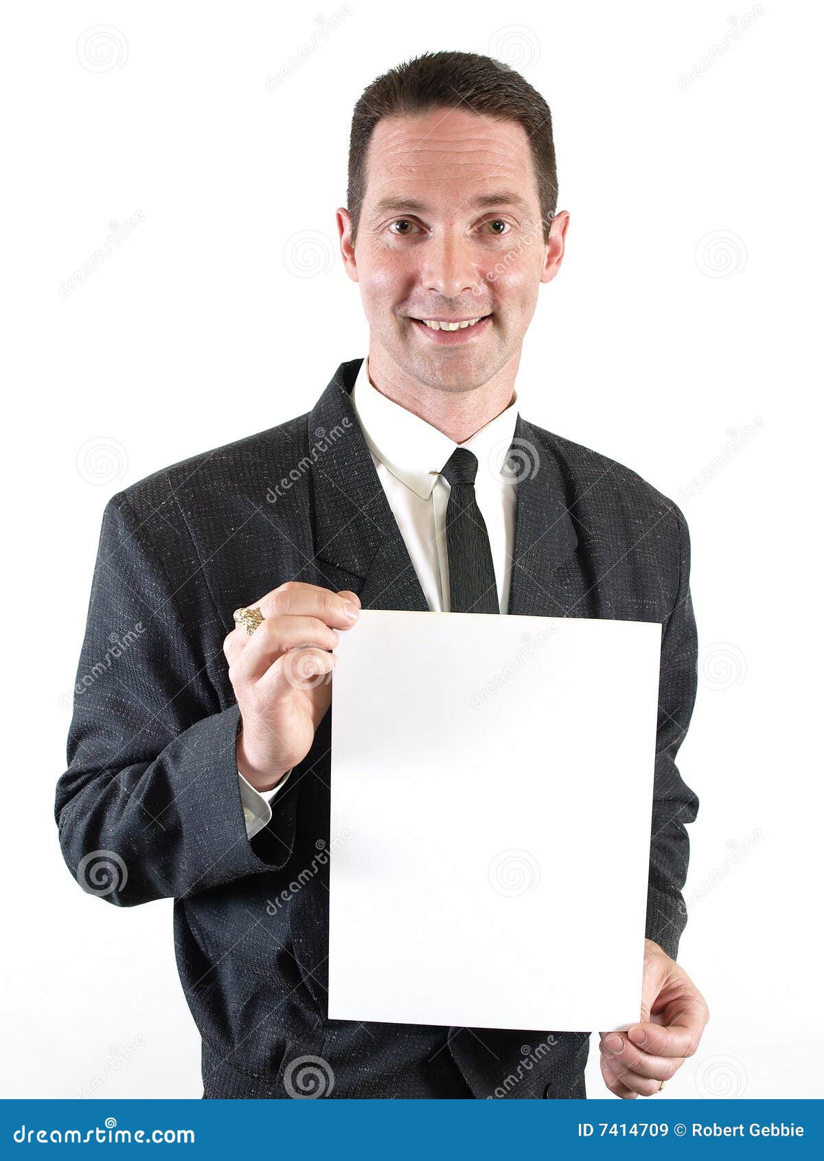 Man Holding Sign stock image. Image of businessman, sign - 7414709