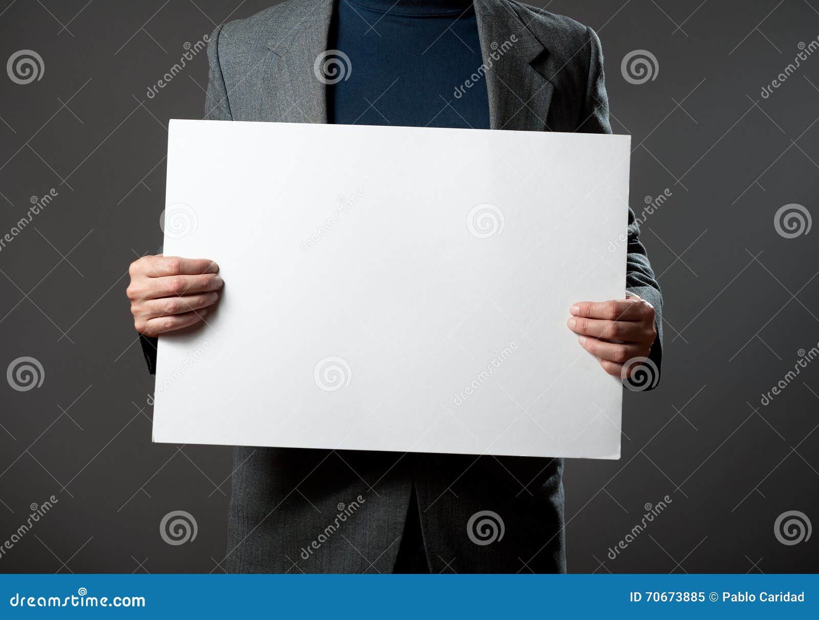 Man holding sign. stock image. Image of note, frame, message - 70673885