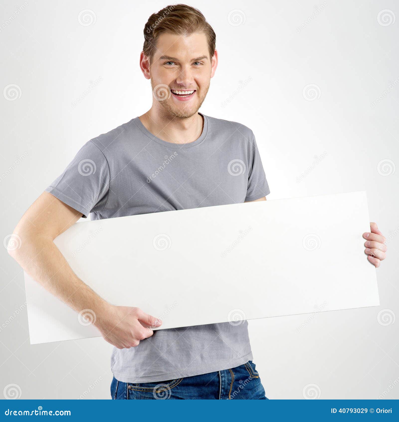 Man holding sign stock image. Image of people, tshirt - 40793029