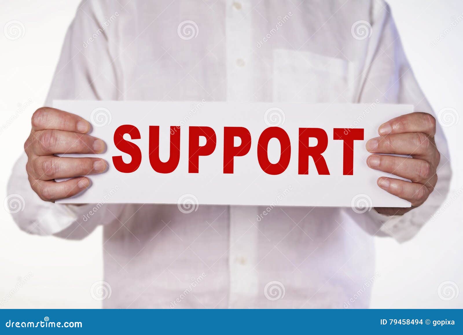 Man Holding a Sign with the Words Support Stock Photo - Image of help ...