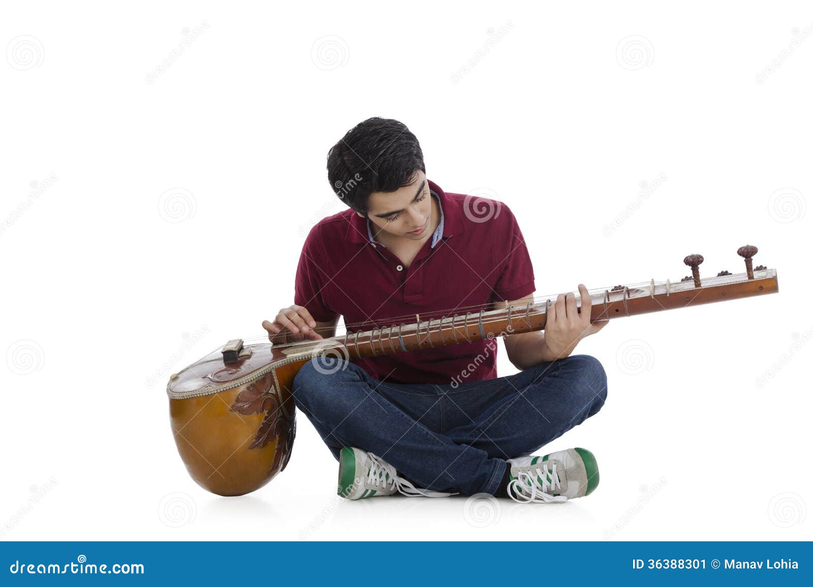 Man holding sitar stock image. Image of ethnicity, holding - 36388301