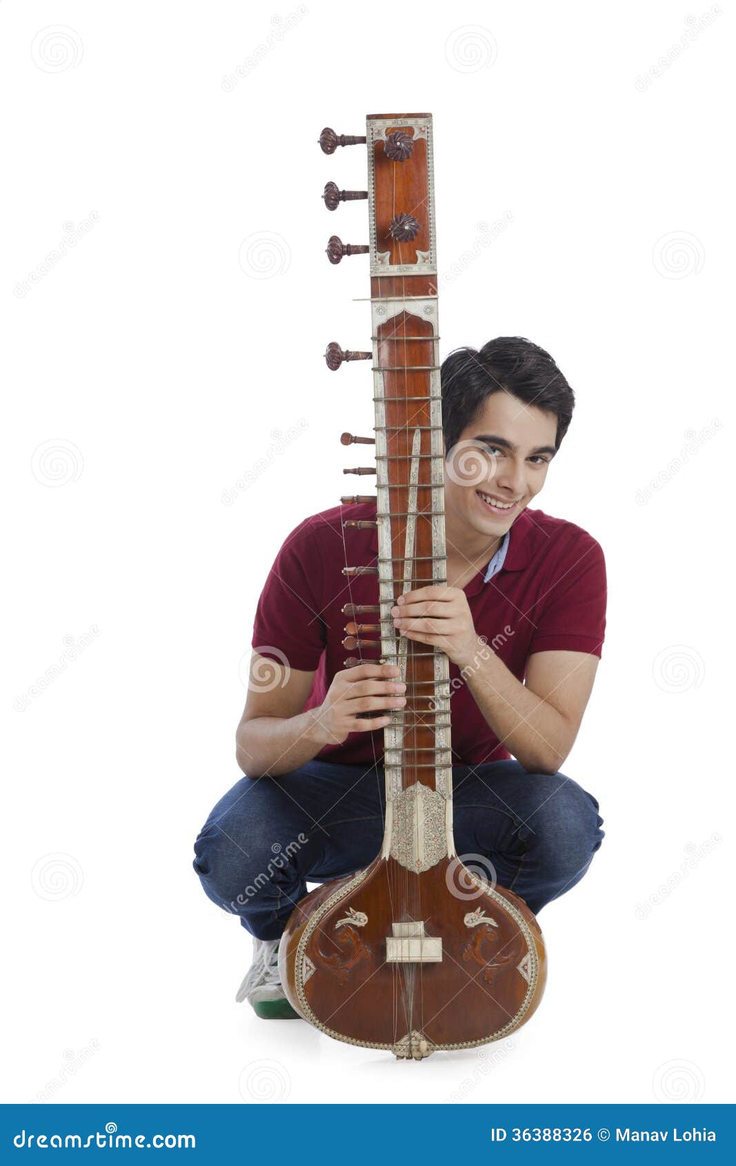 Man holding sitar stock photo. Image of person, playing - 36388326