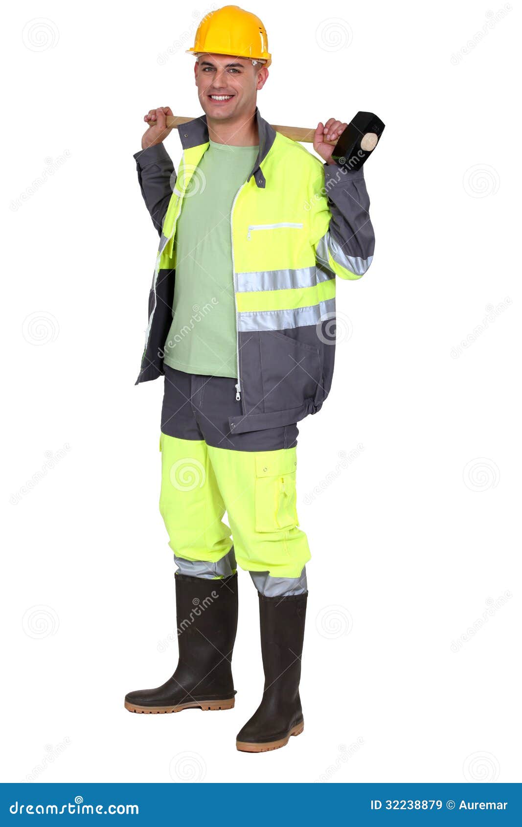 Man holding sledge hammer stock image. Image of handle - 32238879