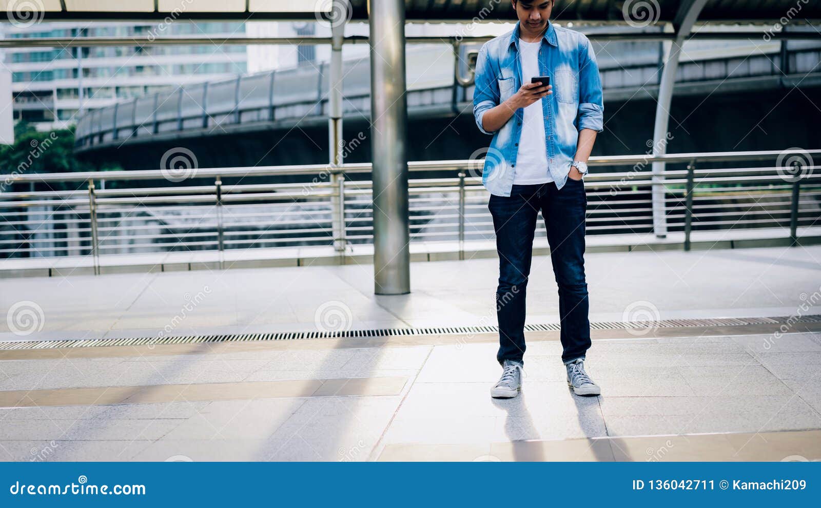 Man Holding a Smartphone. Using Cell Phone on Lifestyle Stock Image ...