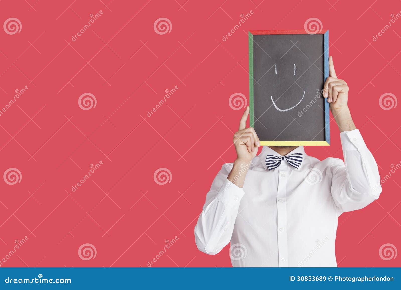 Man Holding His Smiley Head In Hands Stock Image | CartoonDealer.com ...