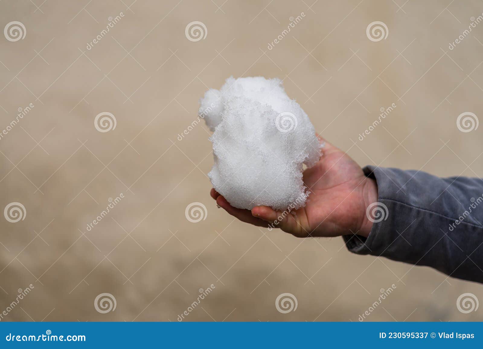 Man Holding Snow in His Hands Stock Image - Image of winter, removal ...