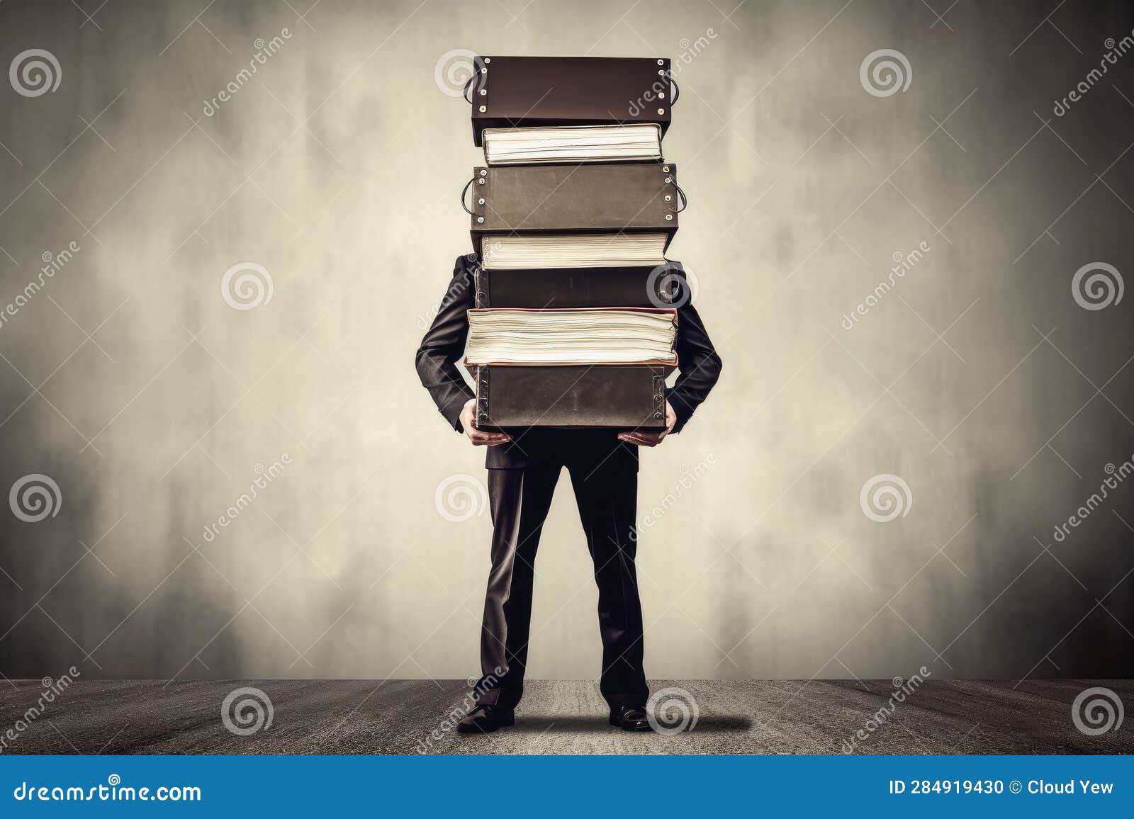 A Man Holding a Stack of Books on His Back Stock Illustration ...