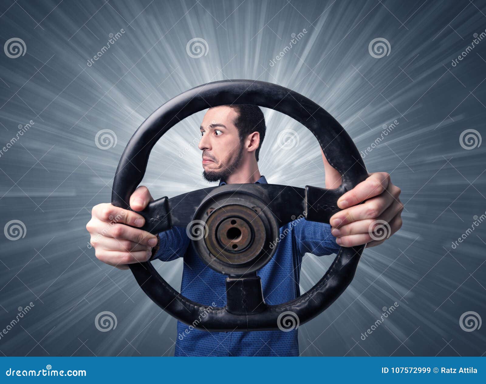 Man holding steering wheel stock image. Image of drive - 107572999