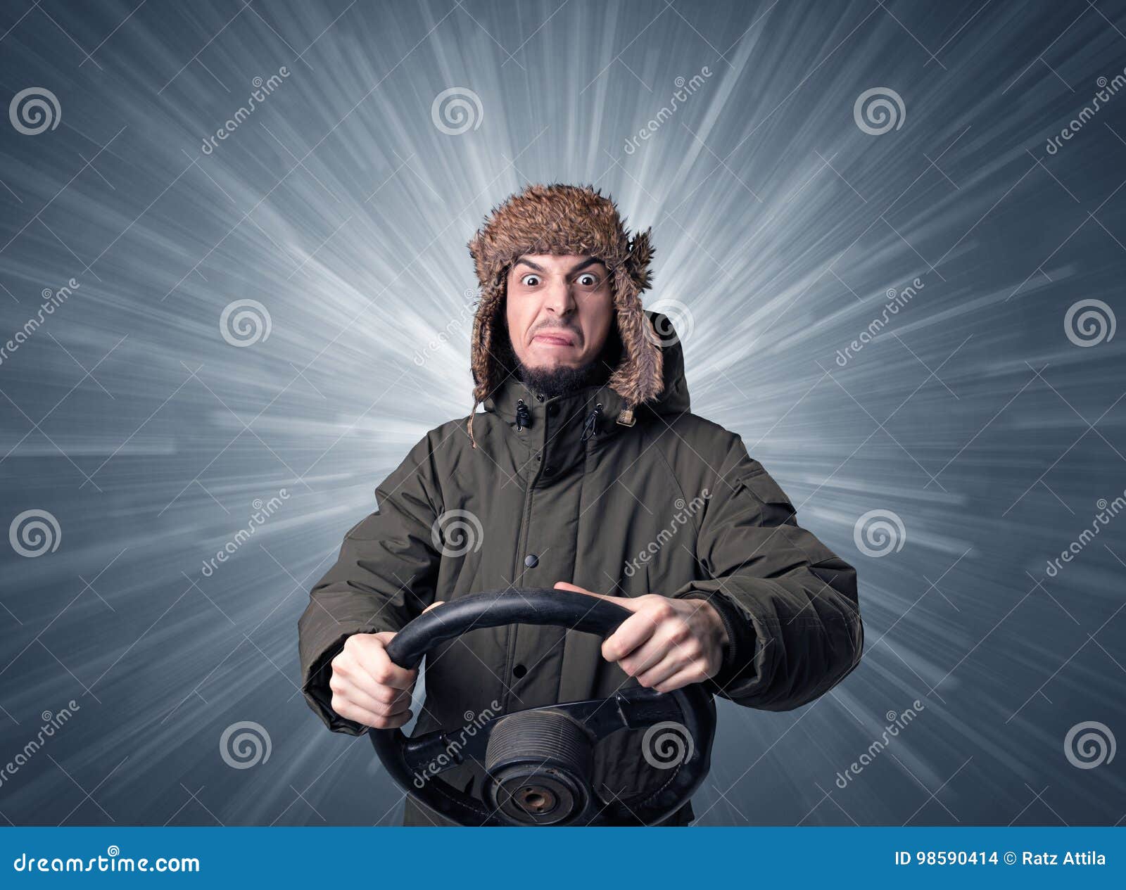 Man holding steering wheel stock photo. Image of gesture - 98590414