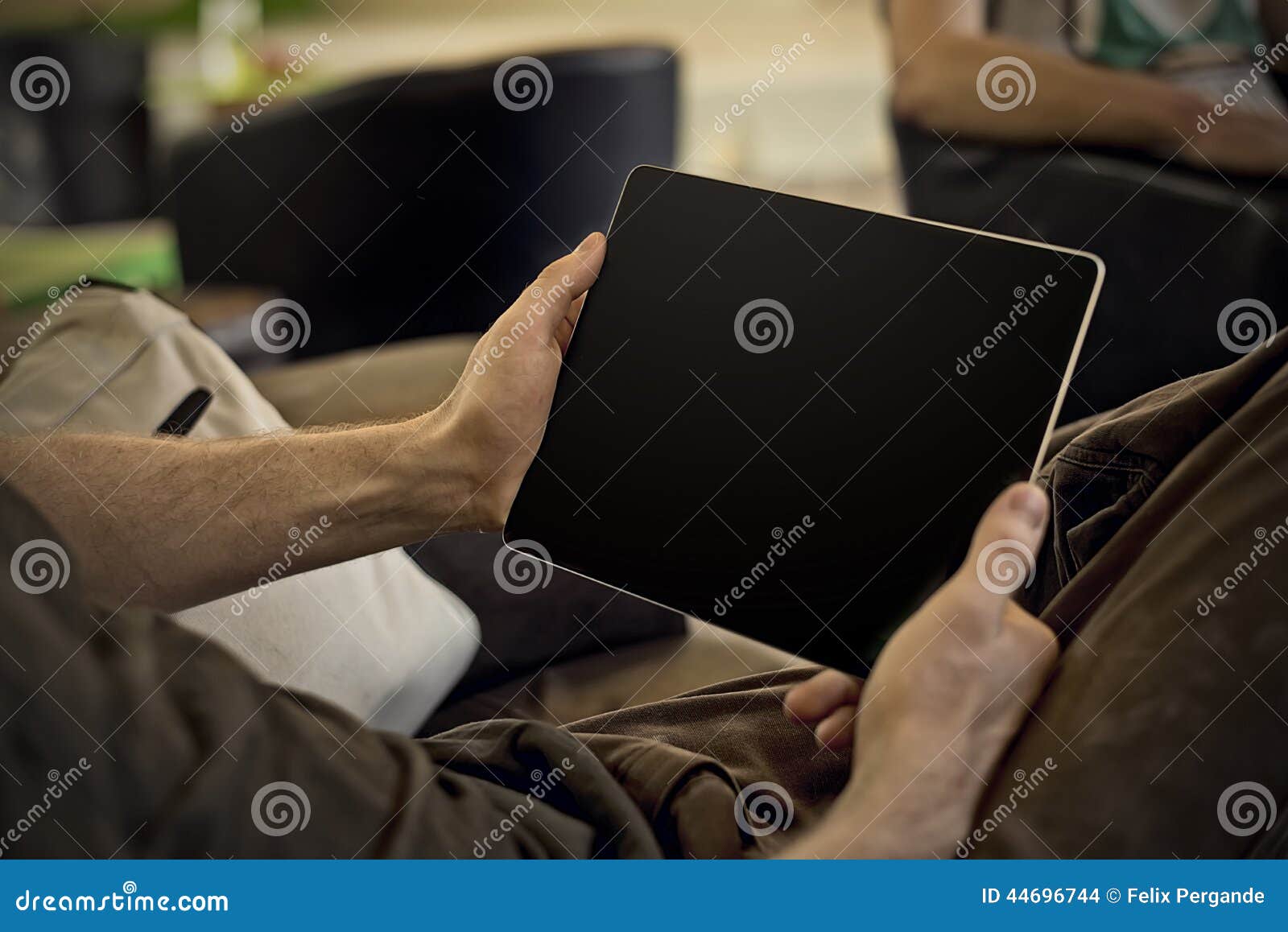 Man holding tablet stock photo. Image of concept, device - 44696744