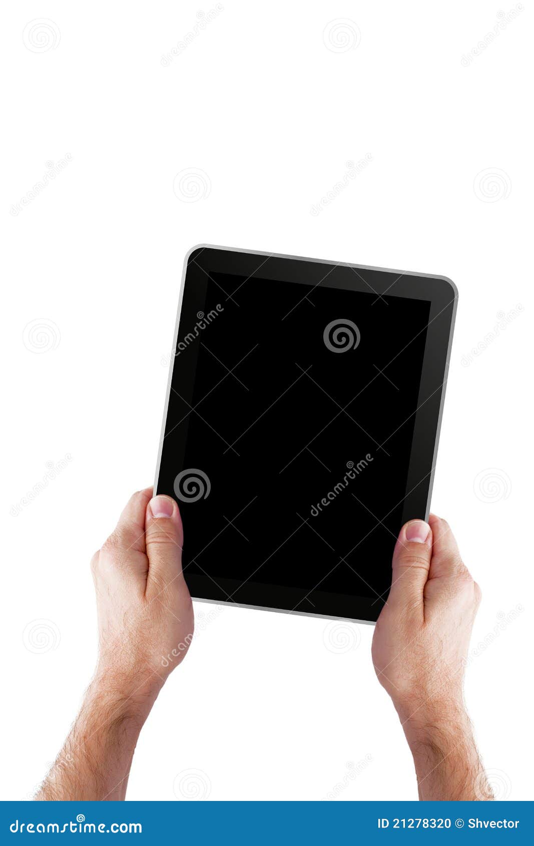 Man Holding Tablet PC stock photo. Image of futuristic - 21278320