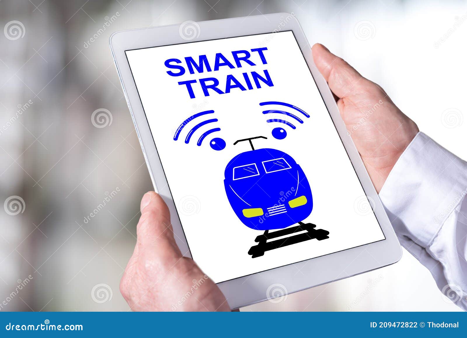 Smart Train Concept on a Tablet Stock Photo - Image of working, modern ...