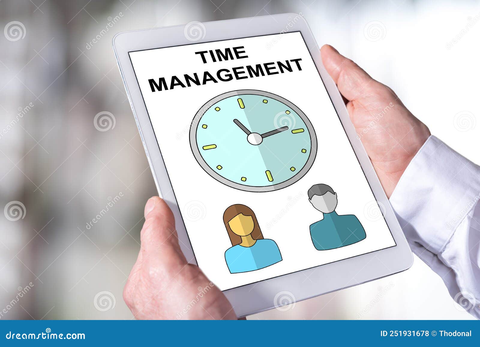 Time Management Concept on a Tablet Stock Photo - Image of professional ...
