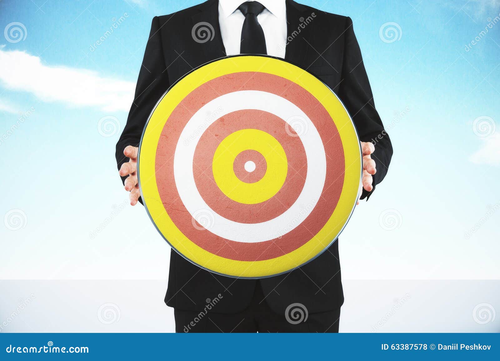 Man Holding a Target for Darts Stock Photo - Image of luck, efficiency ...