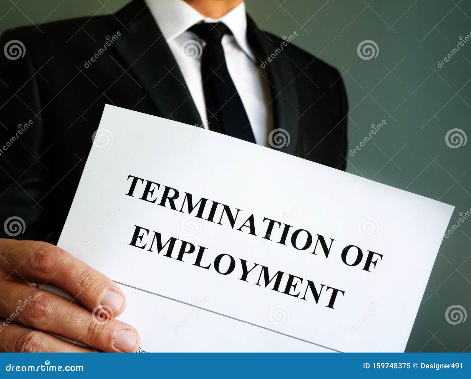 Termination Of Employment And Layoff Concept, Businessman Holding ...