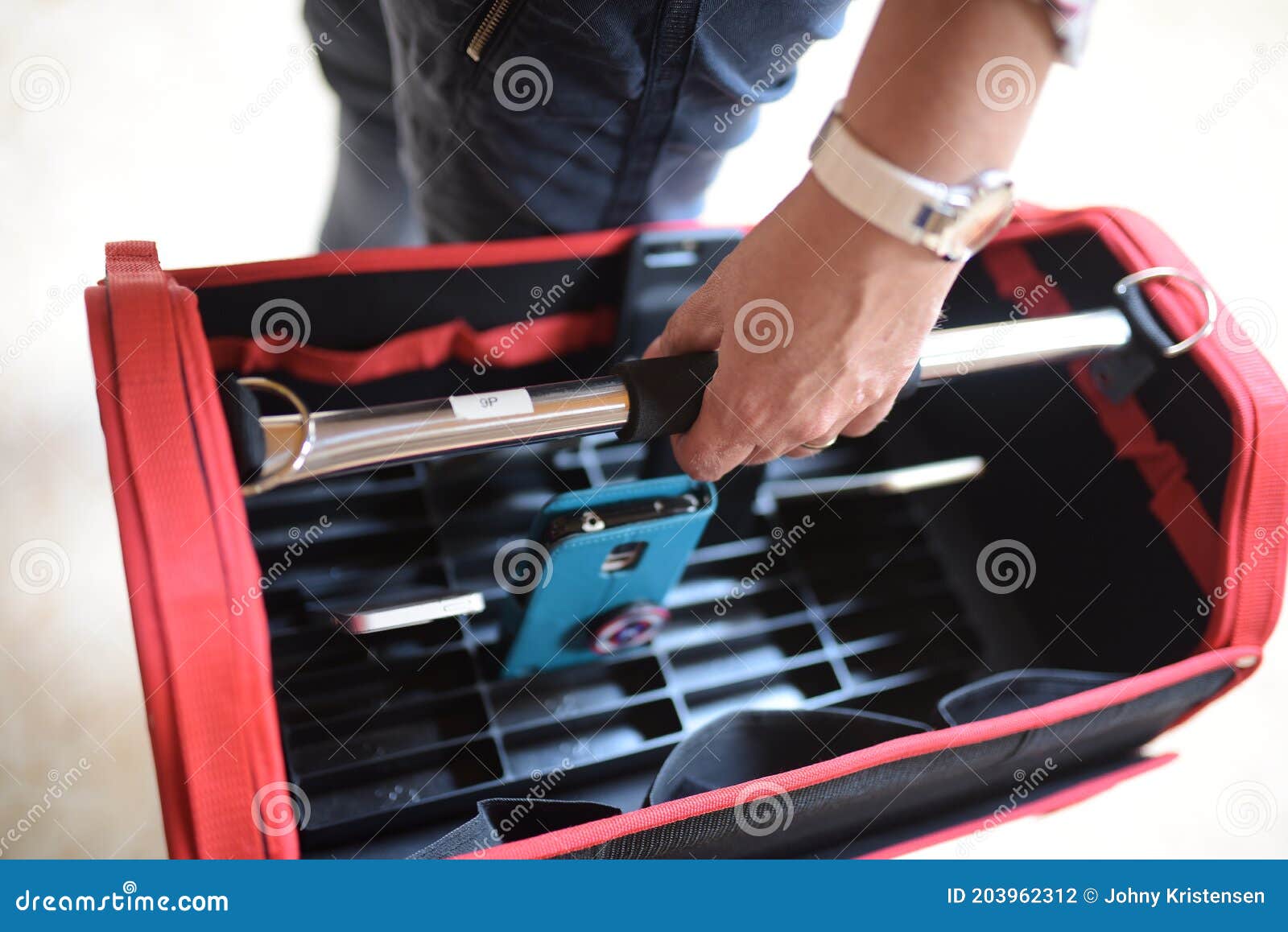 Man Holding a Tool Box To Work on Repair Stock Photo - Image of ...