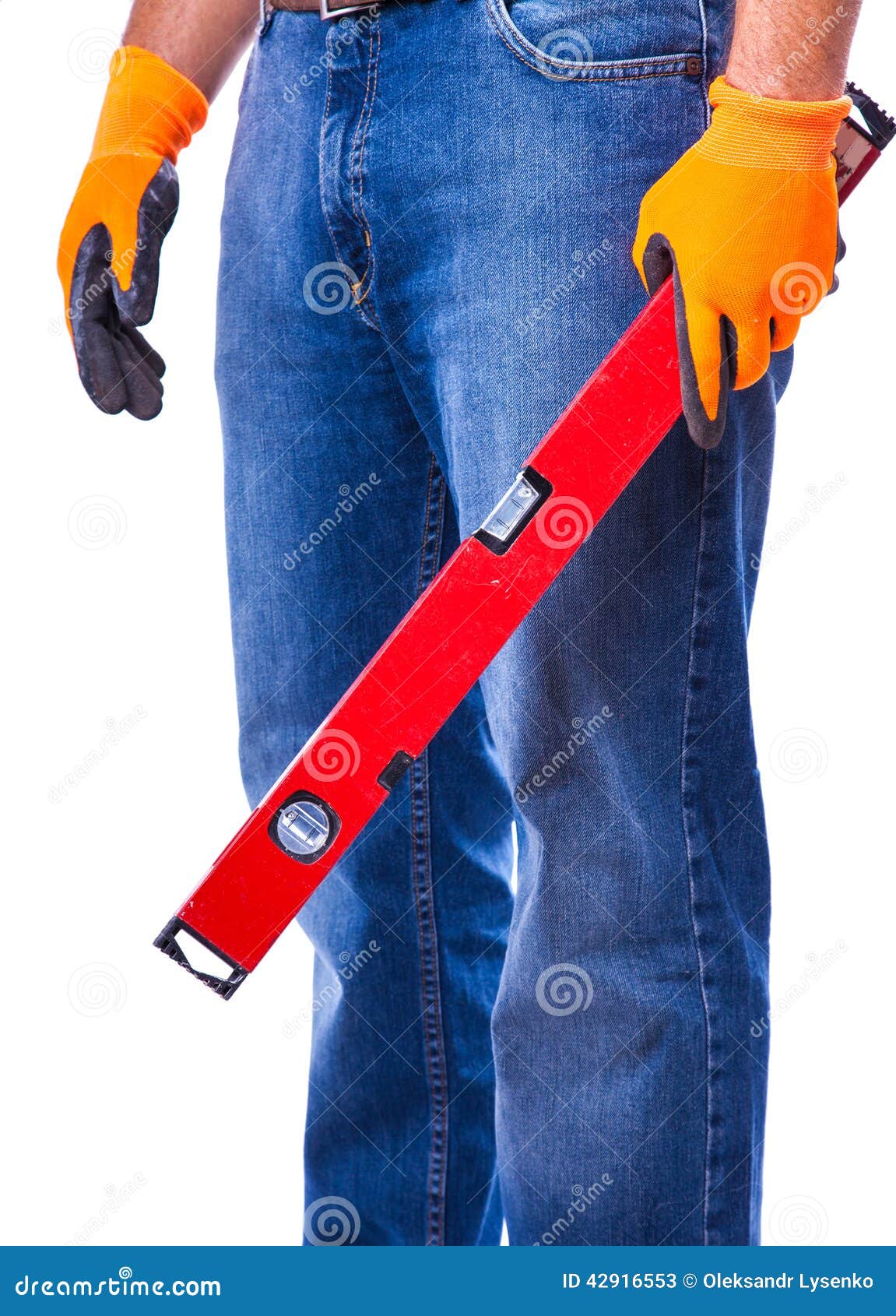 Man Holding a Tool in the Hands Stock Image - Image of male, hand: 42916553