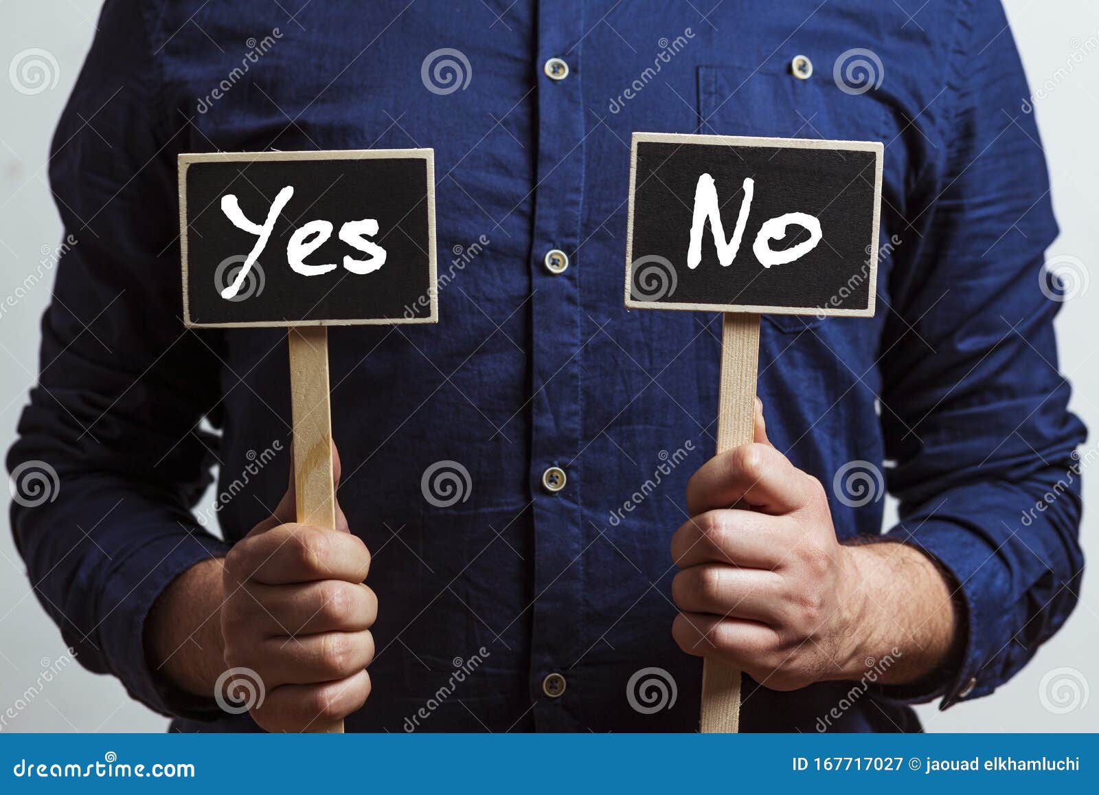 Man Holding Two Chalkboards with Yes and No Answers - YES and NO ... Man Holding Two Chalkboards with Yes and No Answers - YES and NO ...