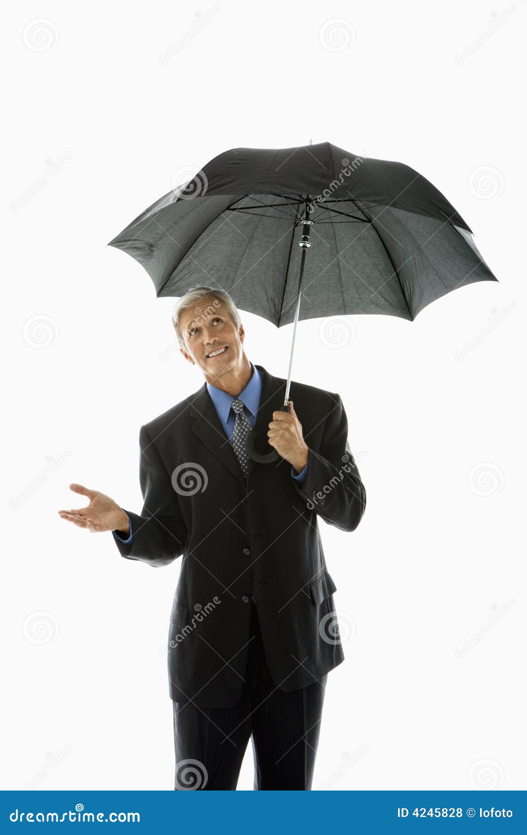 Man holding umbrella. stock photo. Image of chance, expression - 4245828