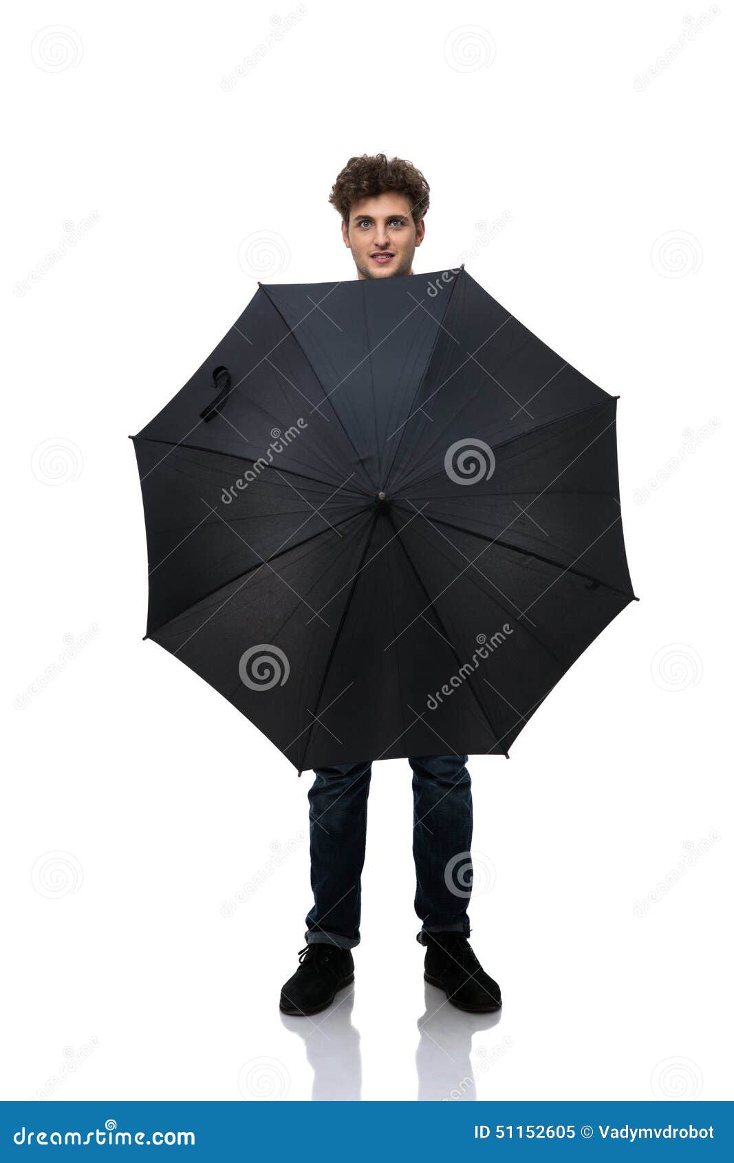 Man Holding an Umbrella in Front of Him Stock Image - Image of dramatic ...