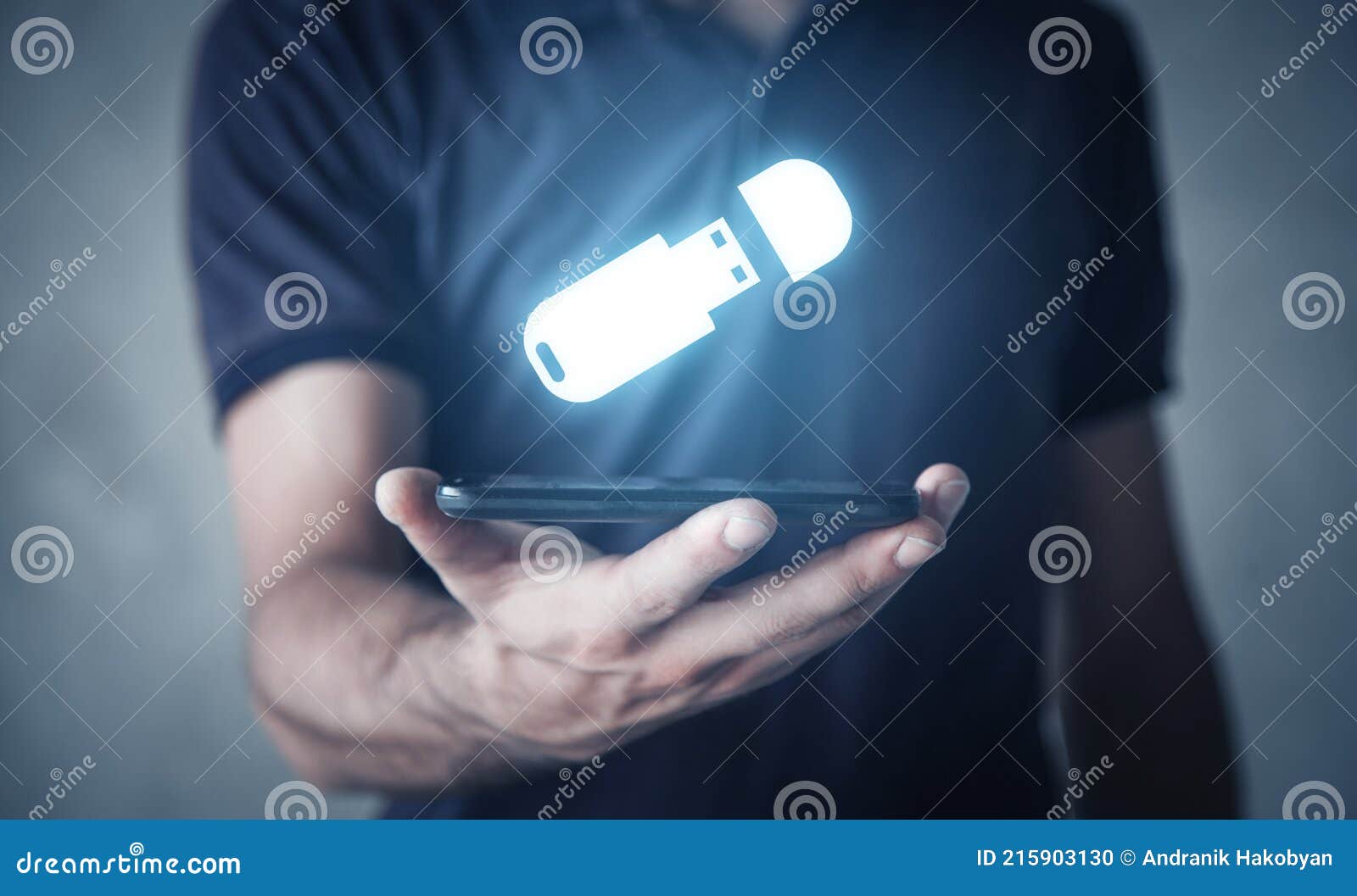 Man Holding Usb Flash Drive Stock Photo - Image of flash, drive: 215903130
