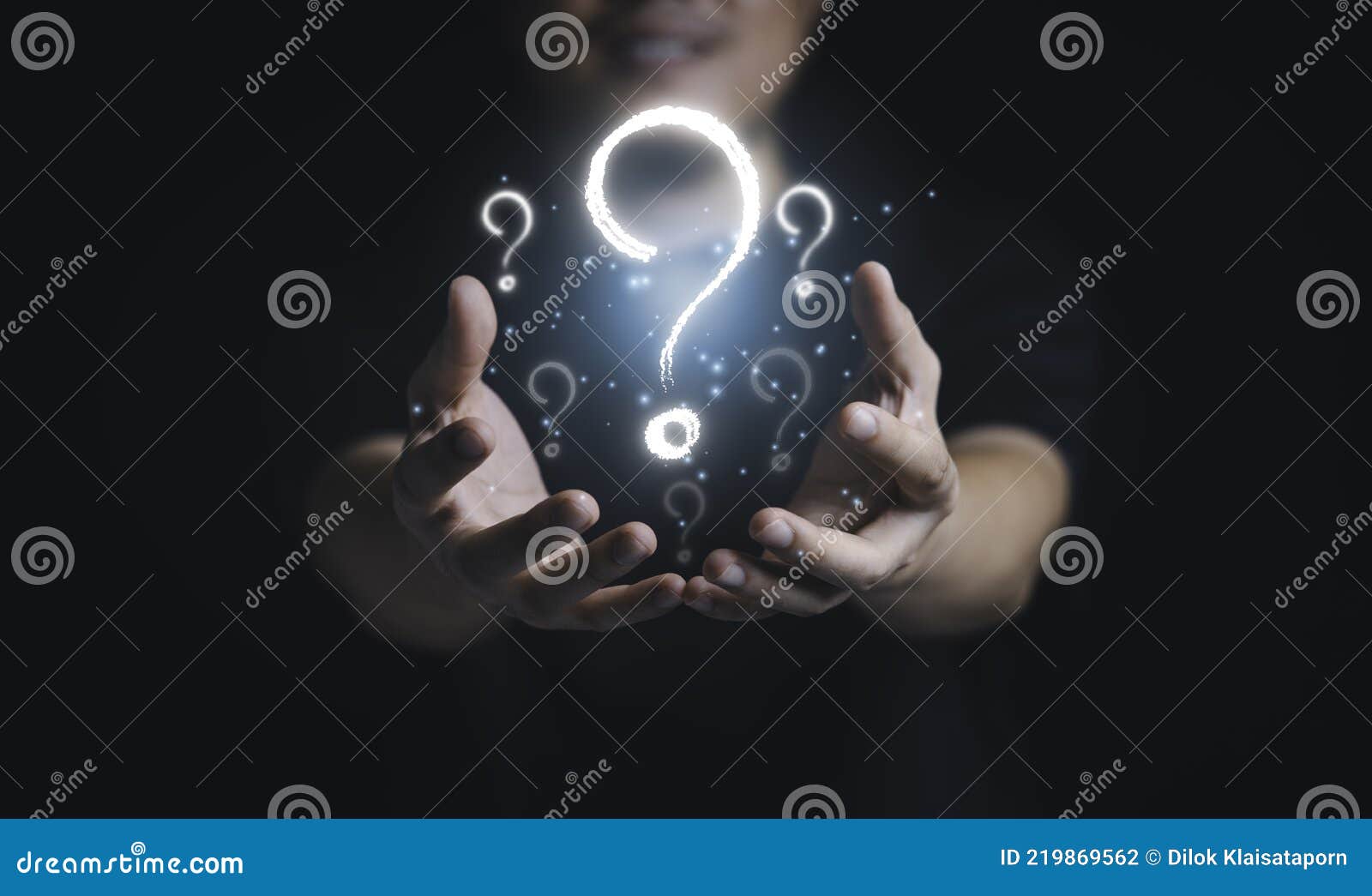 Man Holding Virtual Question Mark for Question and Answer , Problem ...