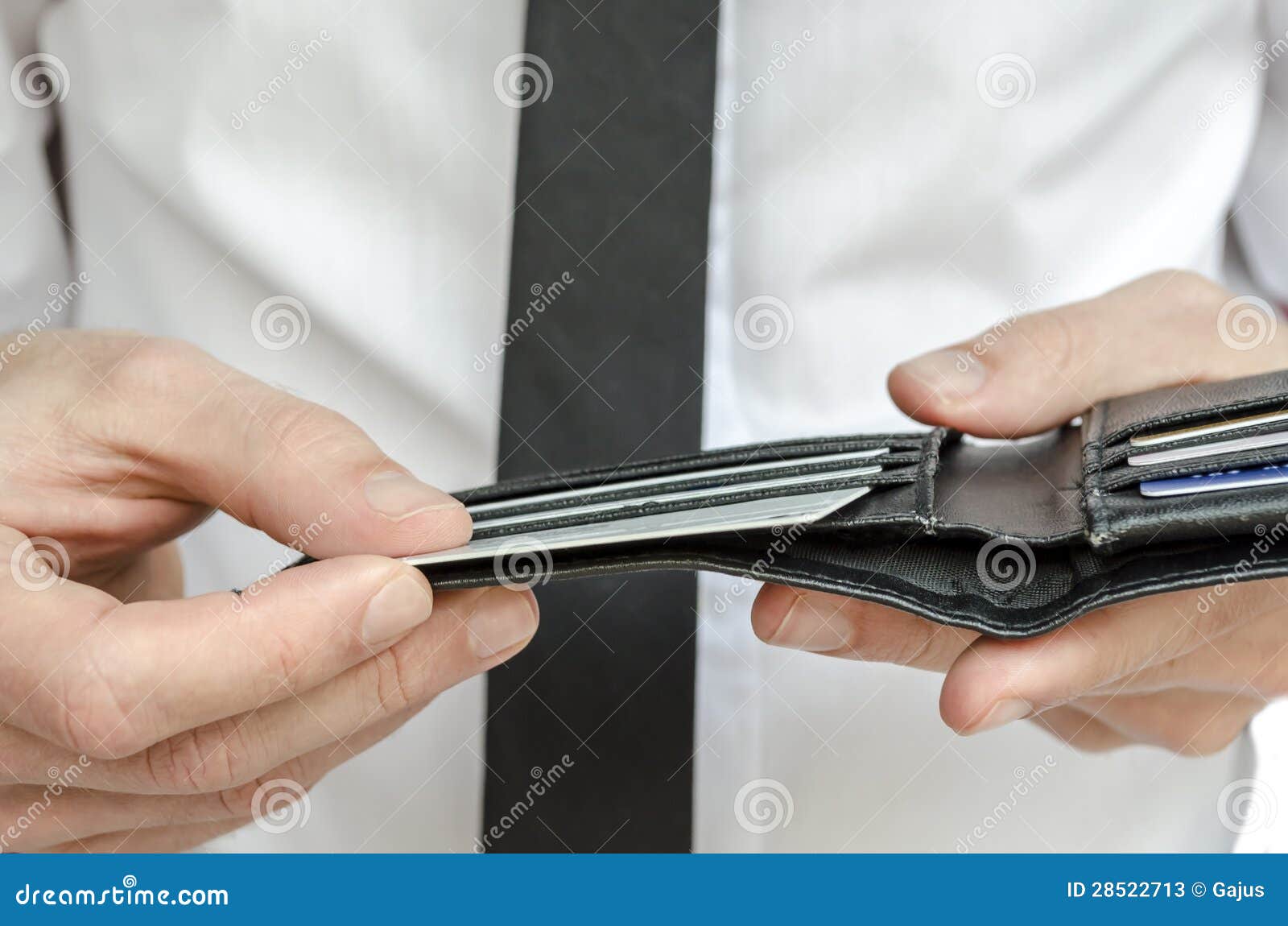 Man Holding a Wallet with Credit Cards Stock Image - Image of financial ...