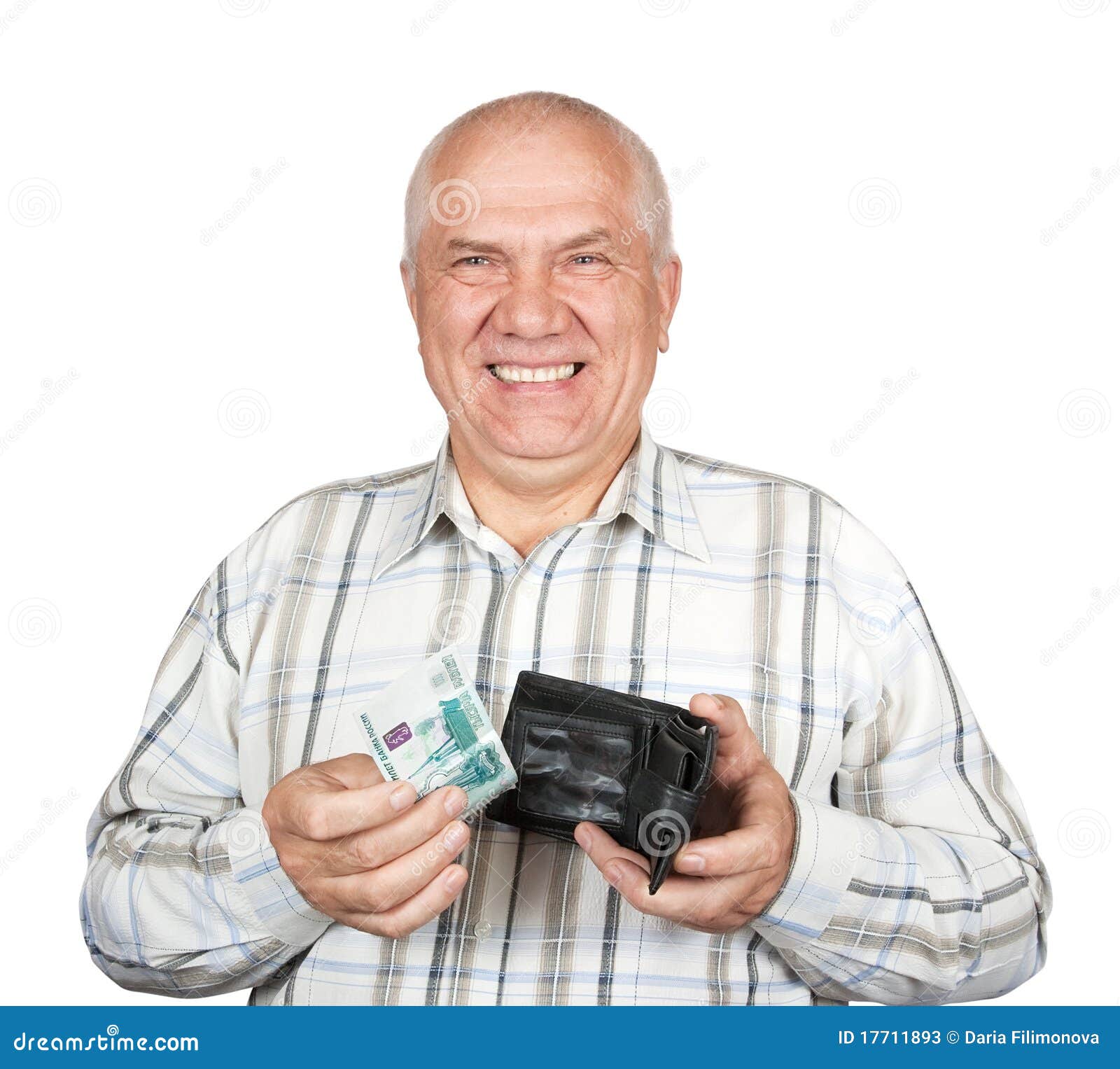 Man Holding Wallet with Money Stock Image - Image of cheerful ...