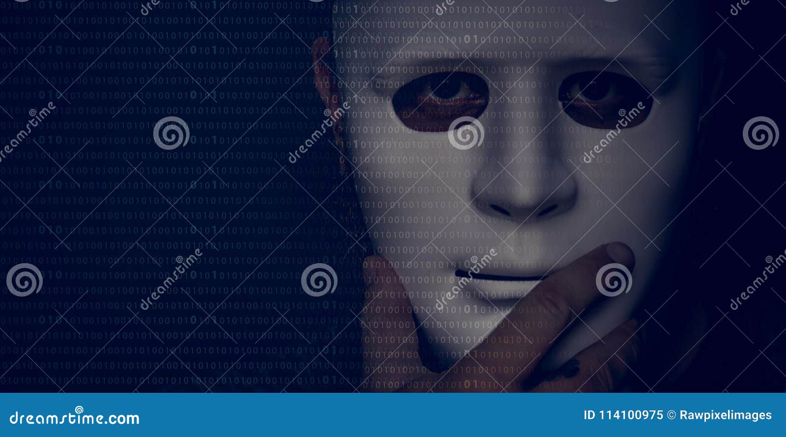 Man Holding a White Mask in the Shadows Stock Image - Image of african ...