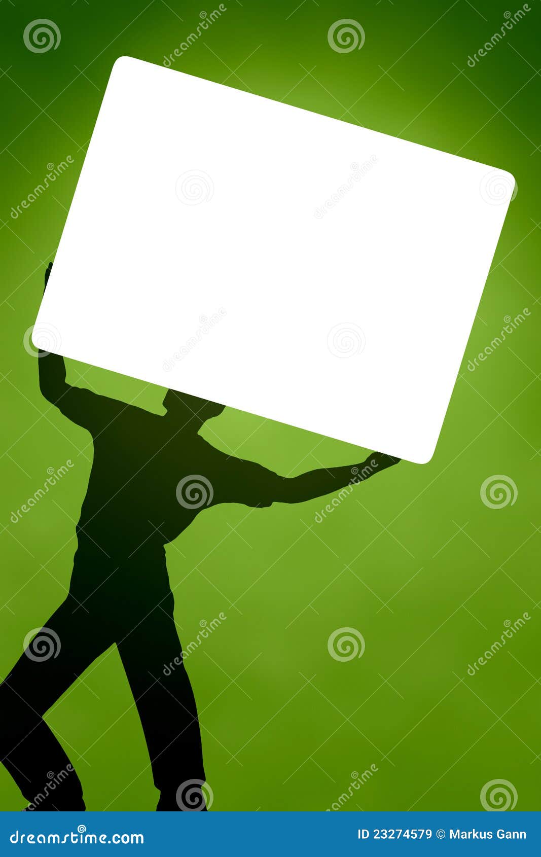 Man holding white shield stock illustration. Illustration of hint ...